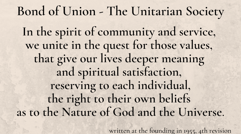 Covenant of Right Relations & Bond of Union - The Unitarian Society
